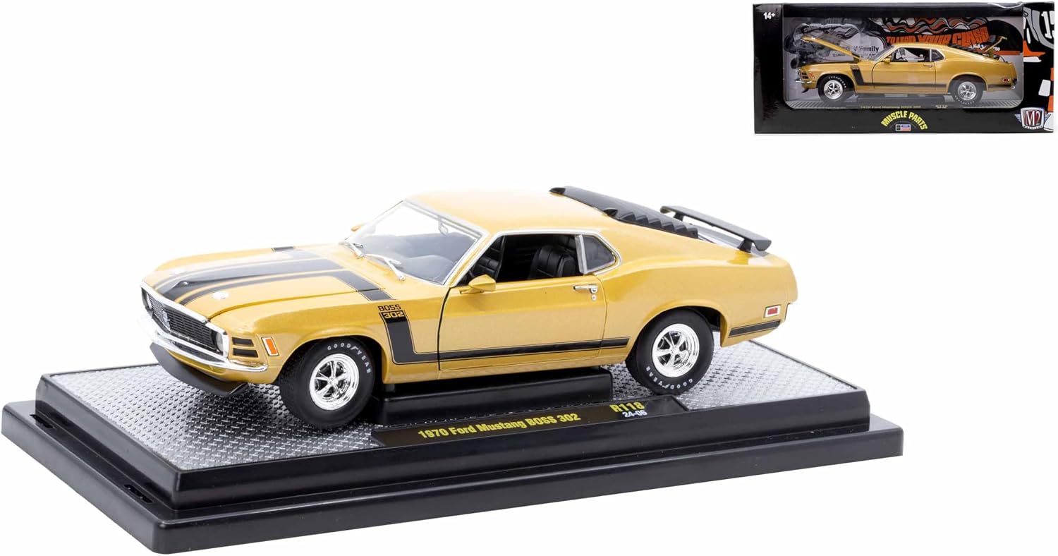 Amazon.com: 1970 BOSS 302 Gold Metallic with Black Stripes Limited ...