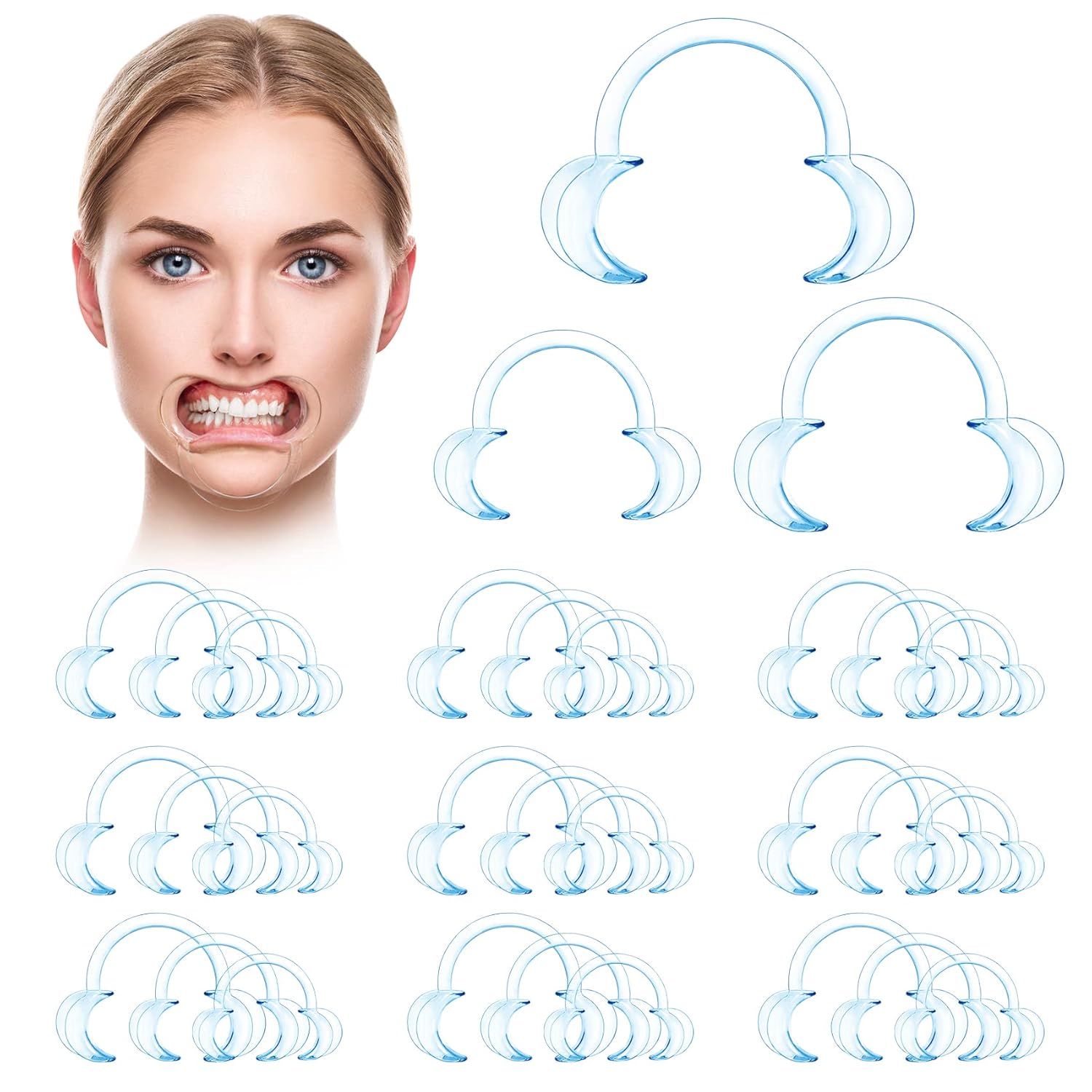 Amazon.com: Annhua 30 Pcs C-Shape Cheek Retractor Mouth Opener Dental Retractors, Dental Mouth ...