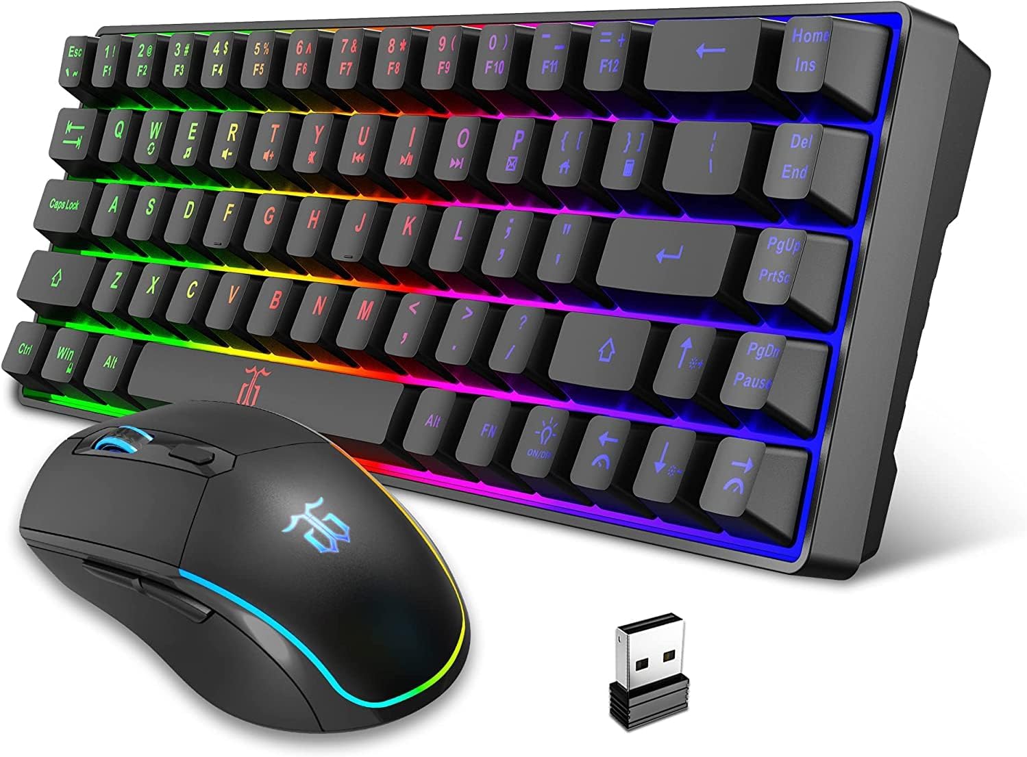 HXSJ V700 Gaming Keyboard and Mouse Combos,60% Ultra Compact Wired ...