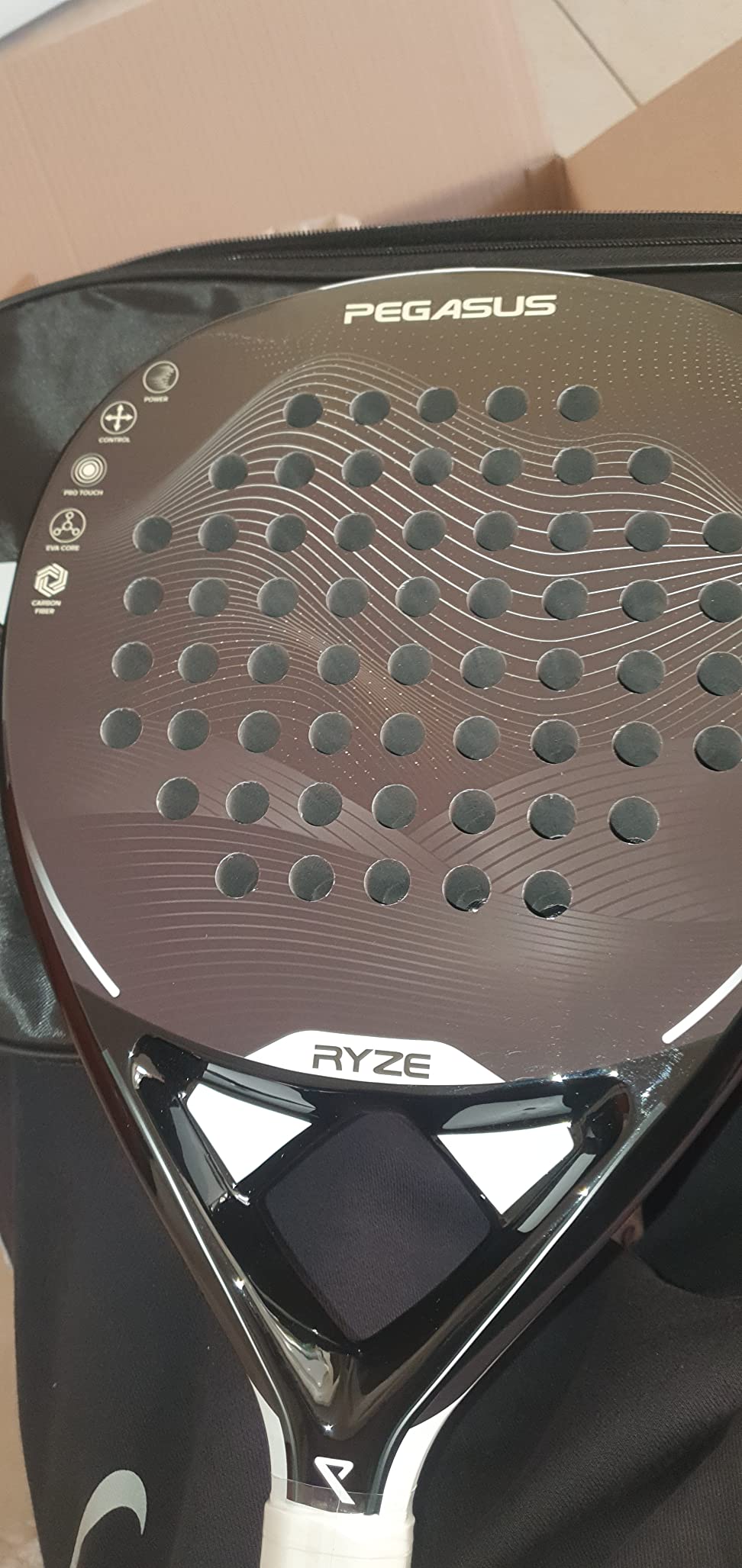 RYZE Racchetta da Padel 100% in Fibra di Carbonio - Massima Potenza ...