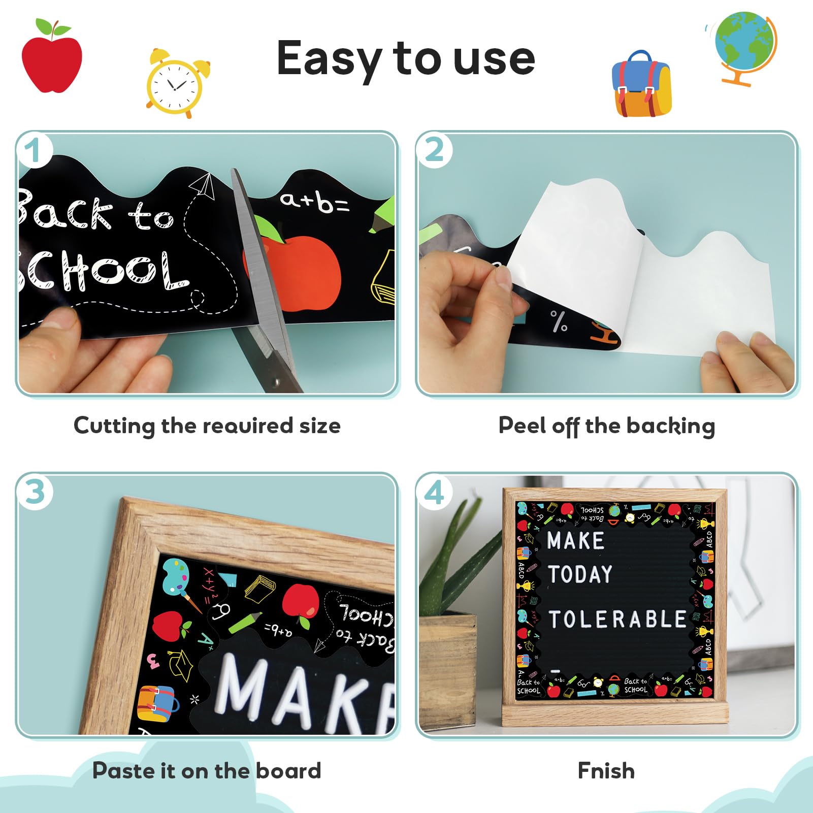 Snapklik.com : Back To School Bulletin Board Borders, 65Ft Classroom ...