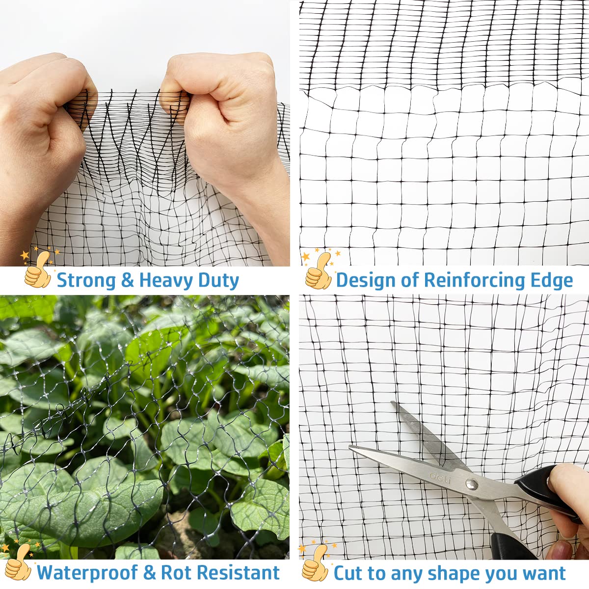 Dafoecheer Bird Netting 7 X 100 Ft Heavy Duty Garden Netting Deer Fence Net For