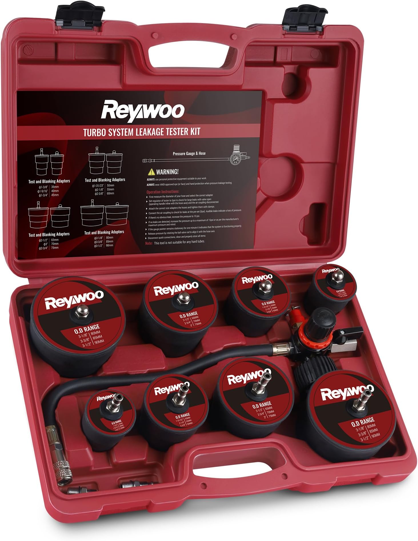 Amazon.com: Reywoo Turbo Boost Leak Tester Kit, 10pc Turbo System ...