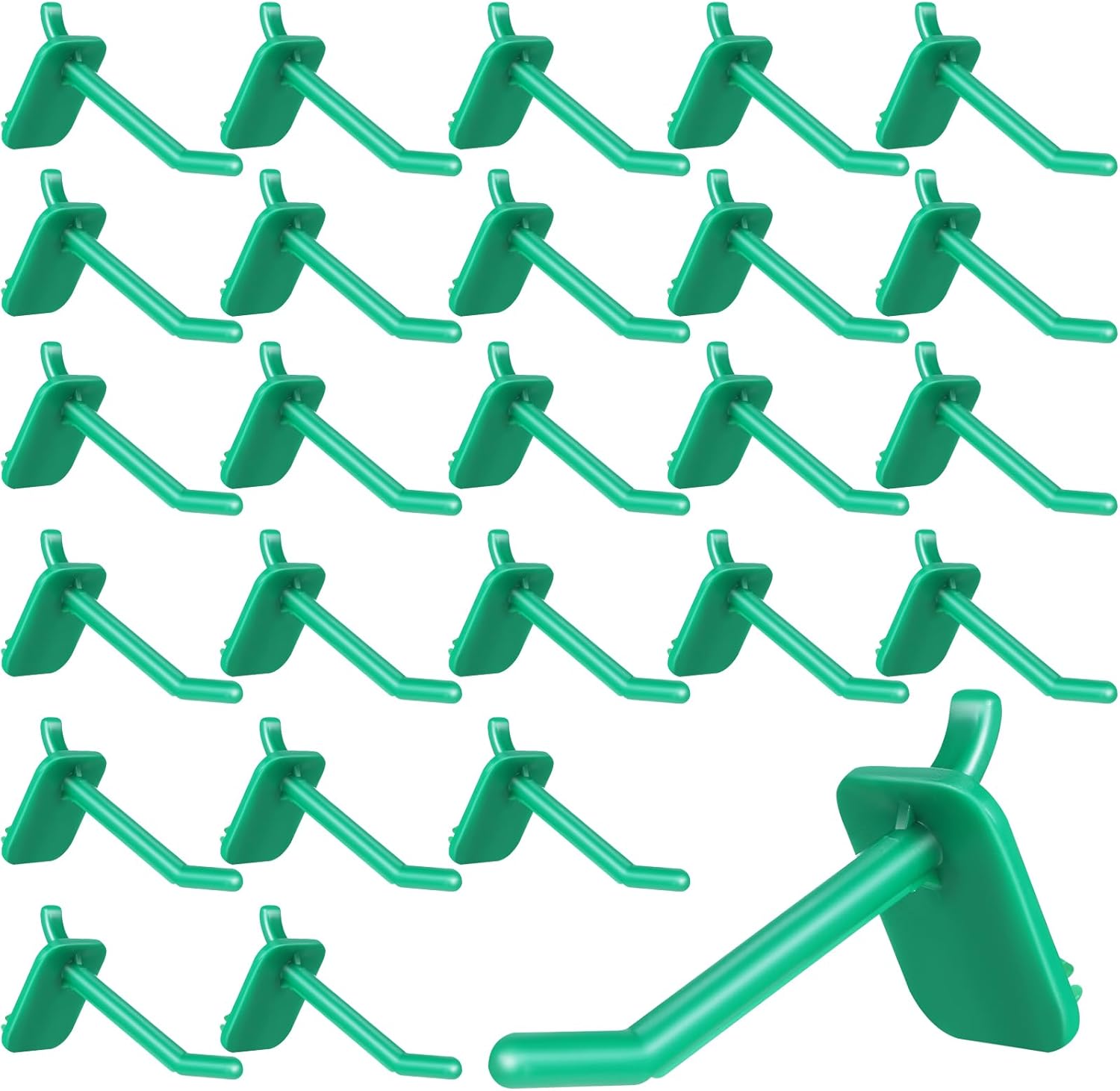 120 Pcs 2.4 Inch Plastic Pegboard Hooks Peg Board Shelving Hooks ...