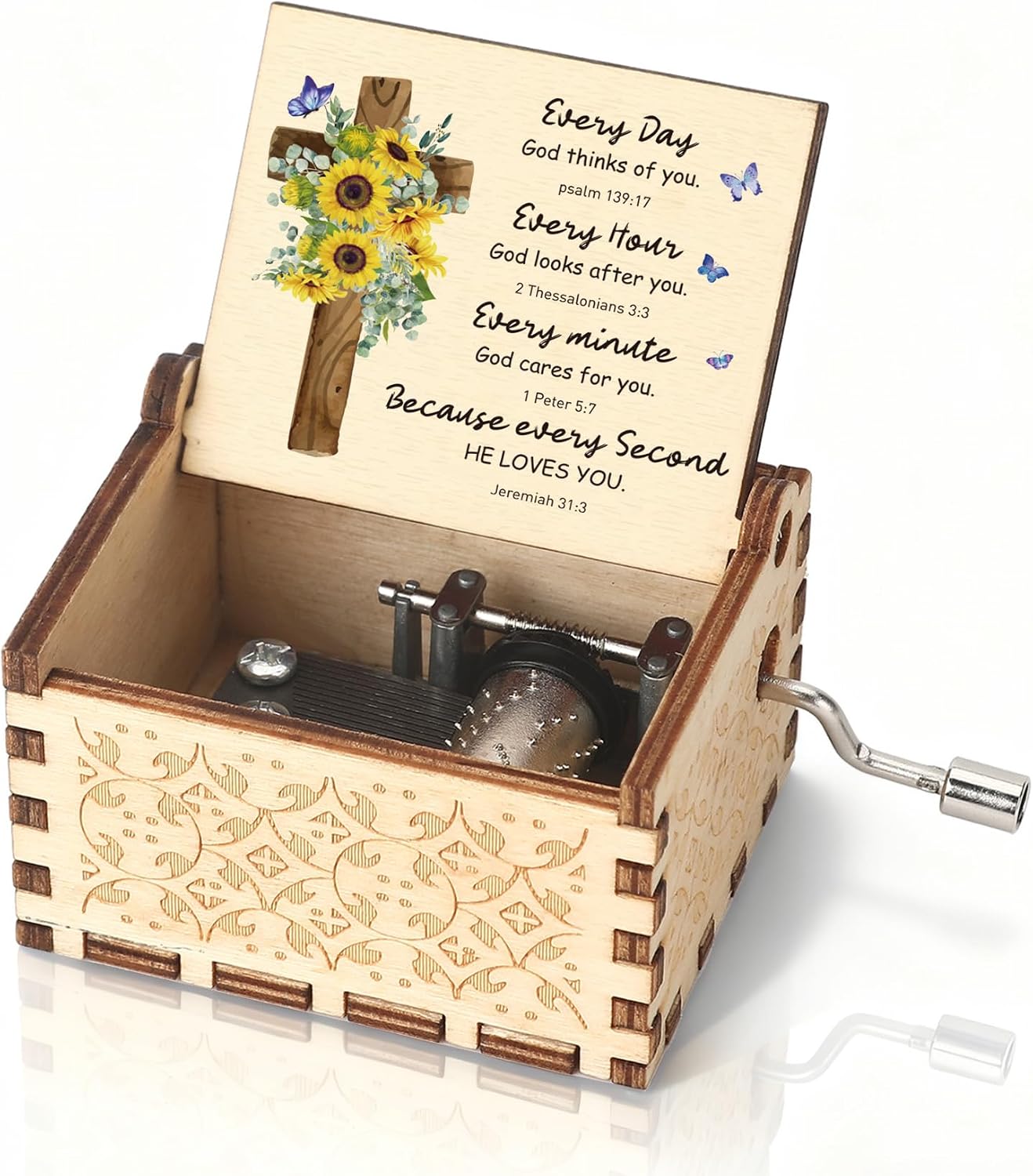 Amazon.com: Christian Wooden Music Boxes Wood Musical Box Catholic ...