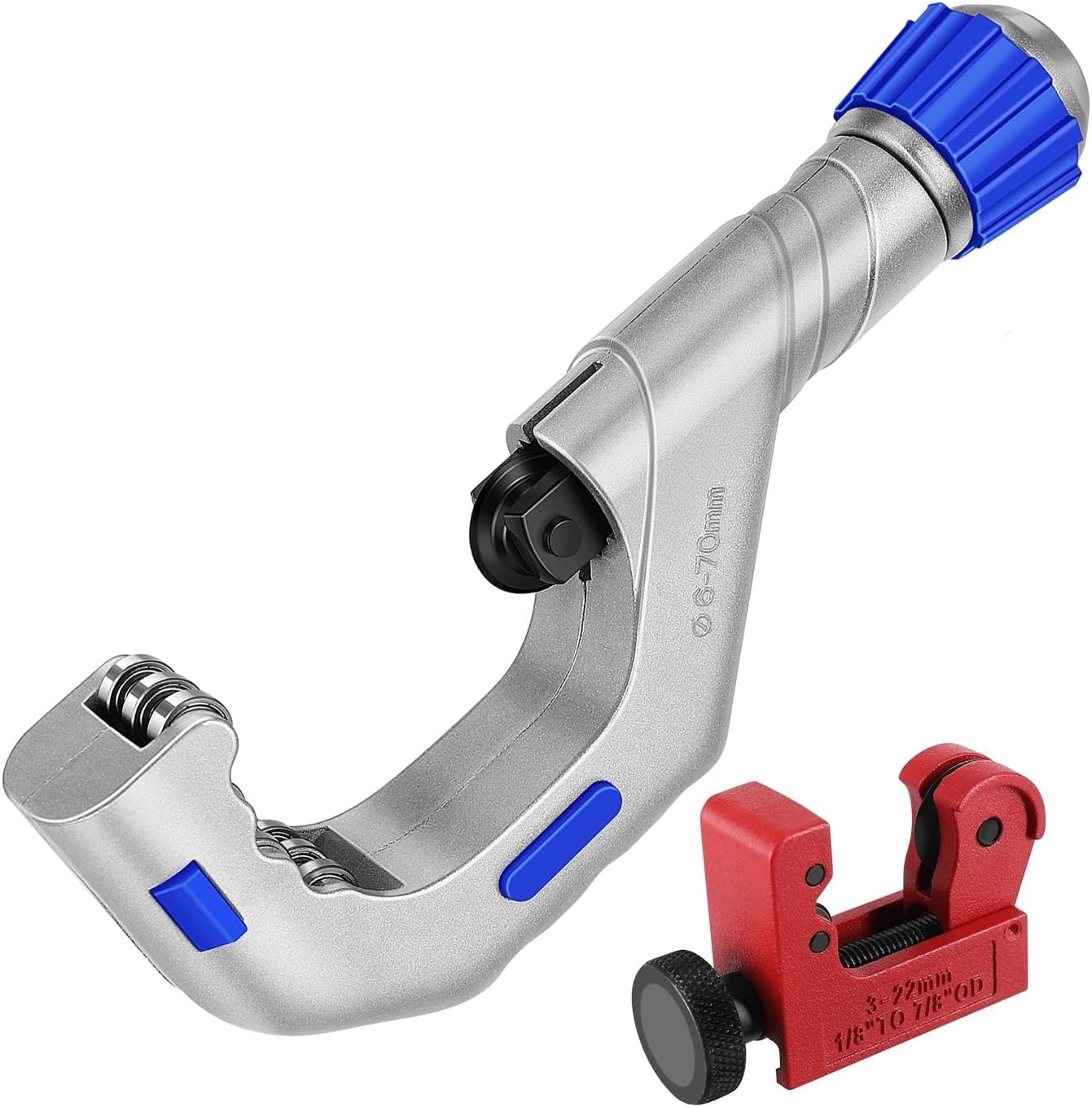 Flexzion Copper Pipe Cutter Tool 1/4" to 2 3/4" with Mini Tube Cutter 1 ...