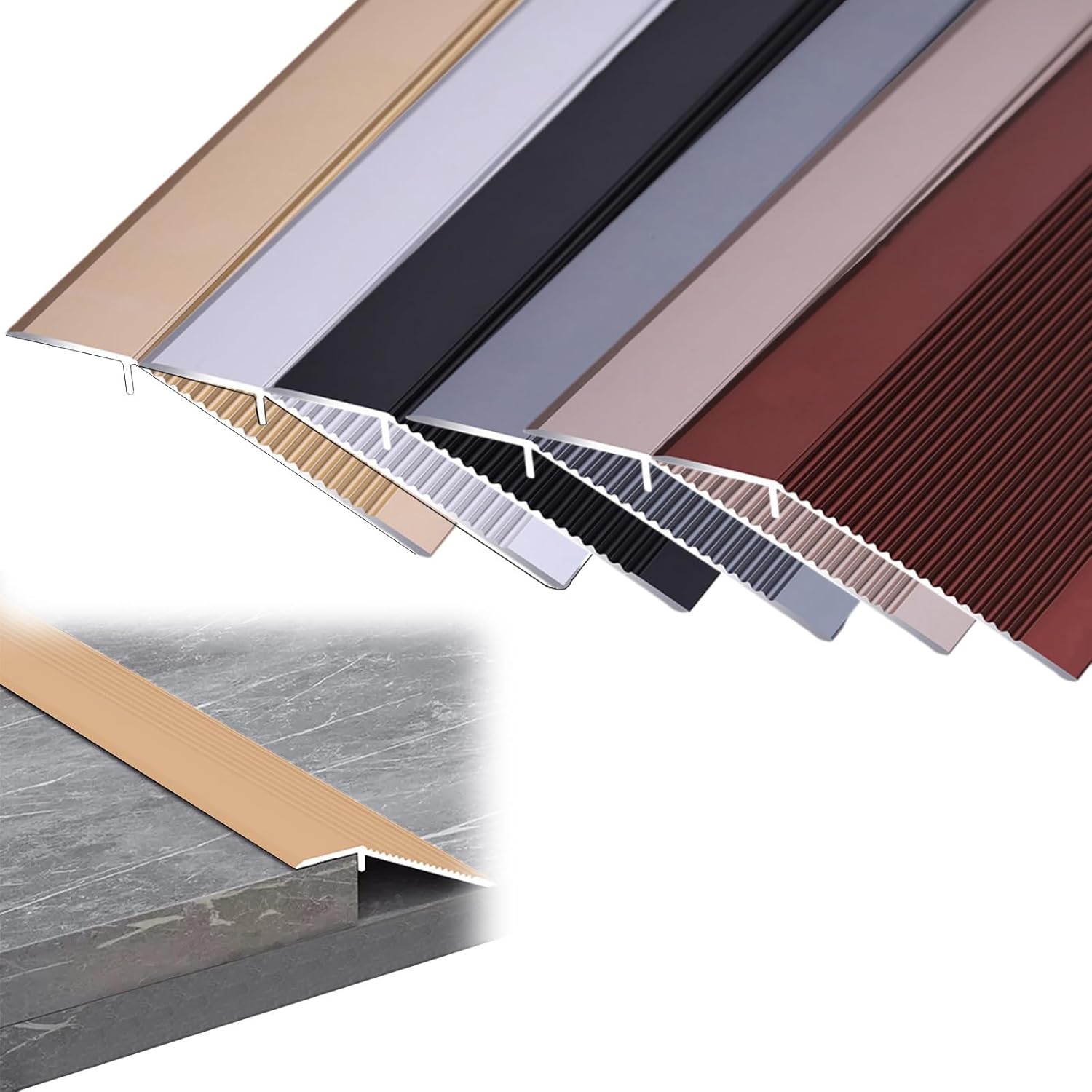 Amazon.com: 36 Inches Arc Floor Transition Strips Wood To Tile ...