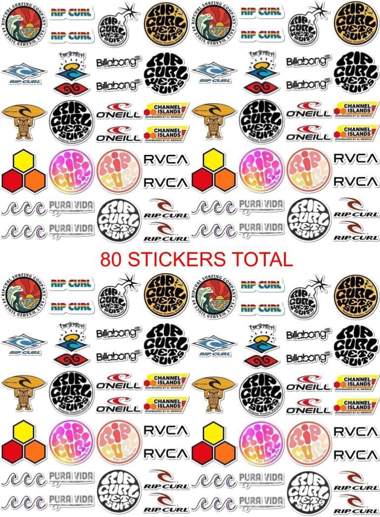 Amazon.com: 20 Pcs Value Pack Rip Decal Curl Sticker Waterproof Vinyl ...