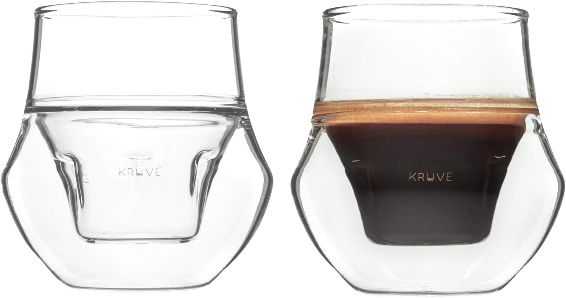 Amazon.com | Glass Espresso Cups Set of 4 - Double Walled Espresso Cups ...