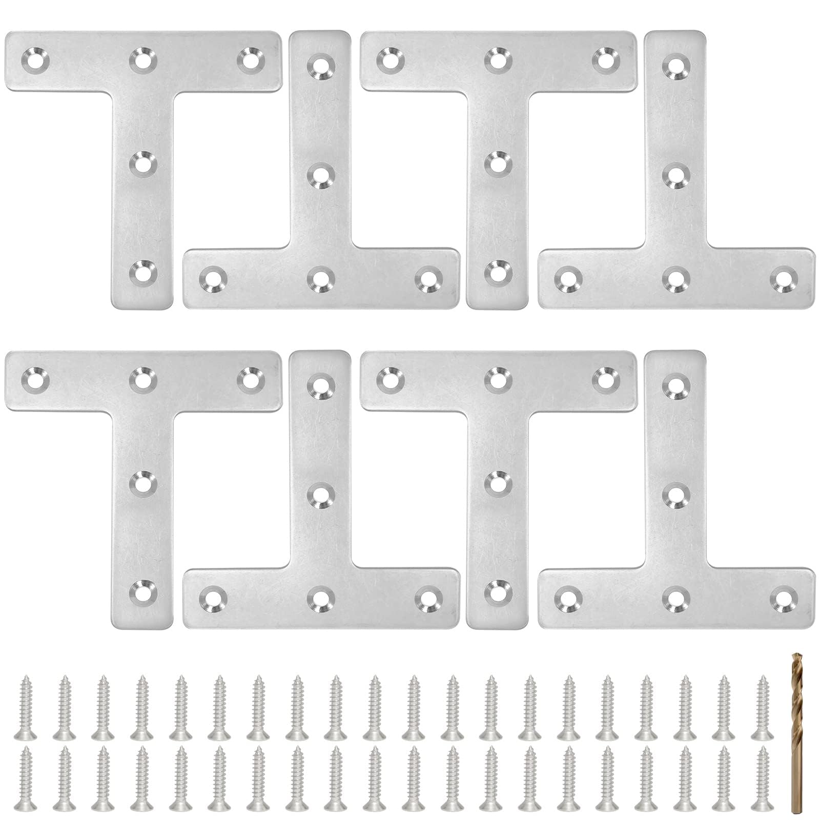 Amazon.com: HOUYITOU Straight Flat Brace & T Shape Flat Bracket ...