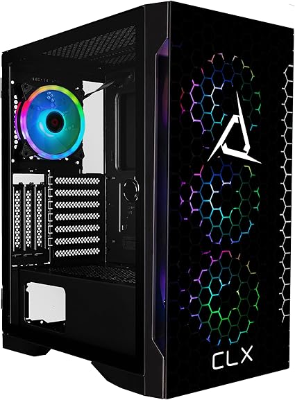 Amazon.com: CLX Spear ATX Mid-Tower, Tempered Glass Front and Full Size ...