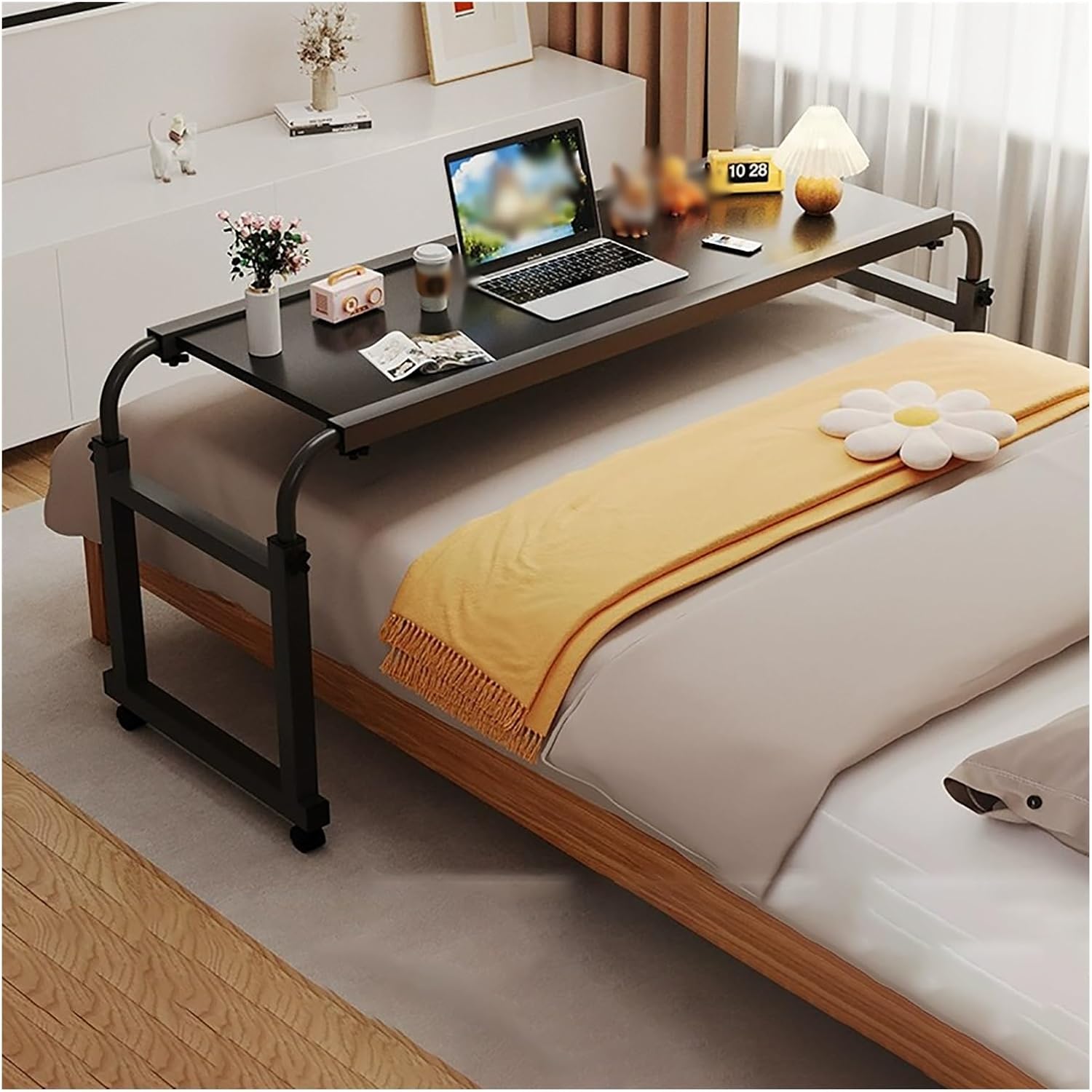 Amazon.com: Generic Mobility Table Over Bed,Overbed Table Rolling ...