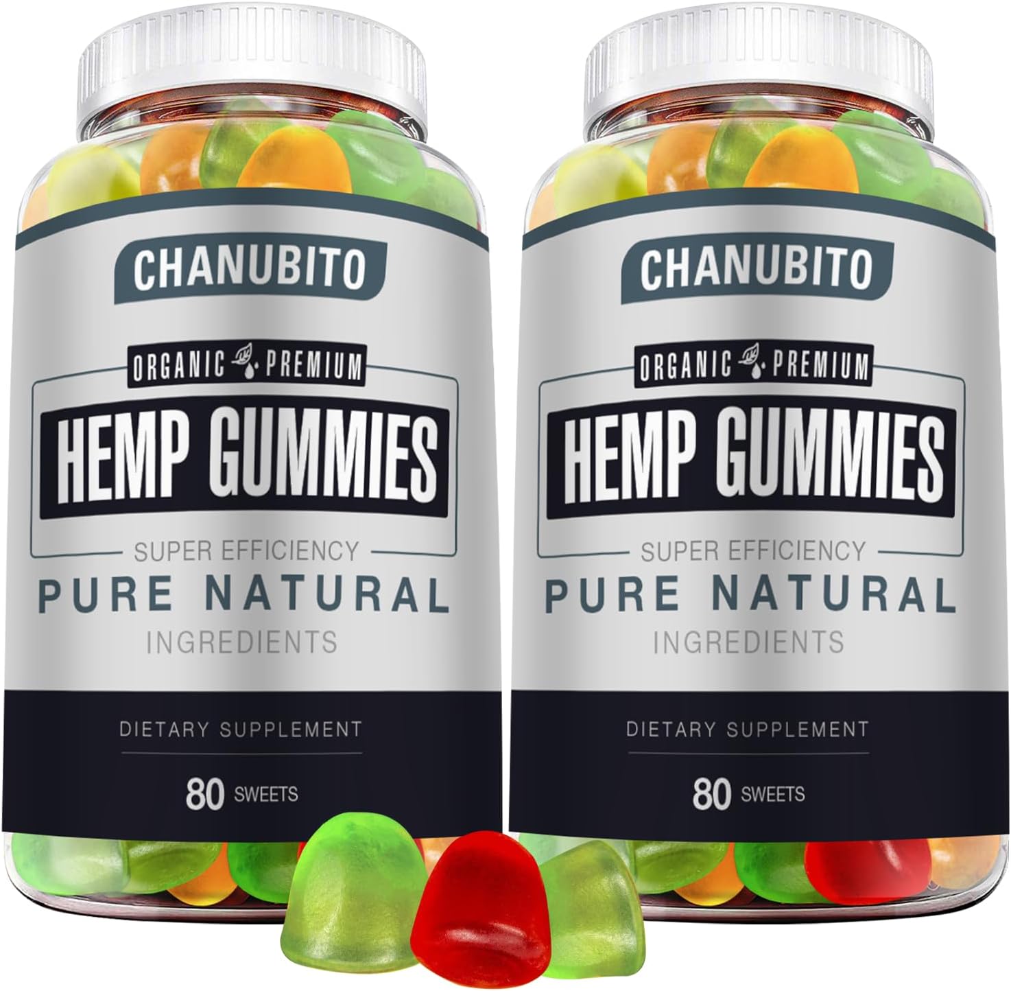 Amazon.com: CHANUBITO Hemp Gummies (2 Packs) High Potency Organic Hemp ...