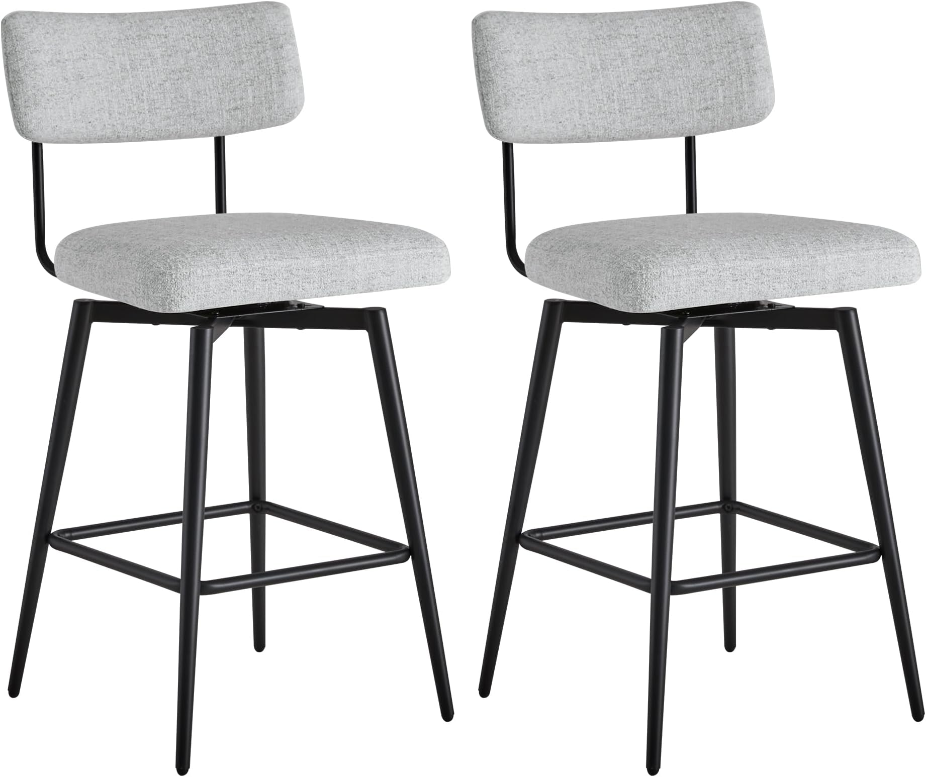Amazon.com: COSTWAY Bar Stools Set of 4, 25” Upholstered Counter Height ...