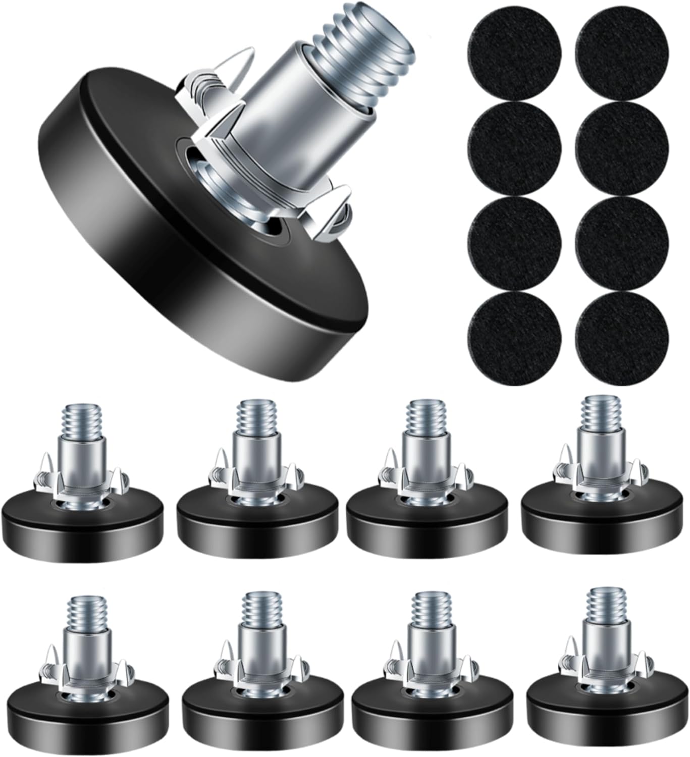 Amazon.com: EUNENETE 8 PCS M8 Thread Furniture Feet Levelers,Adjustable ...