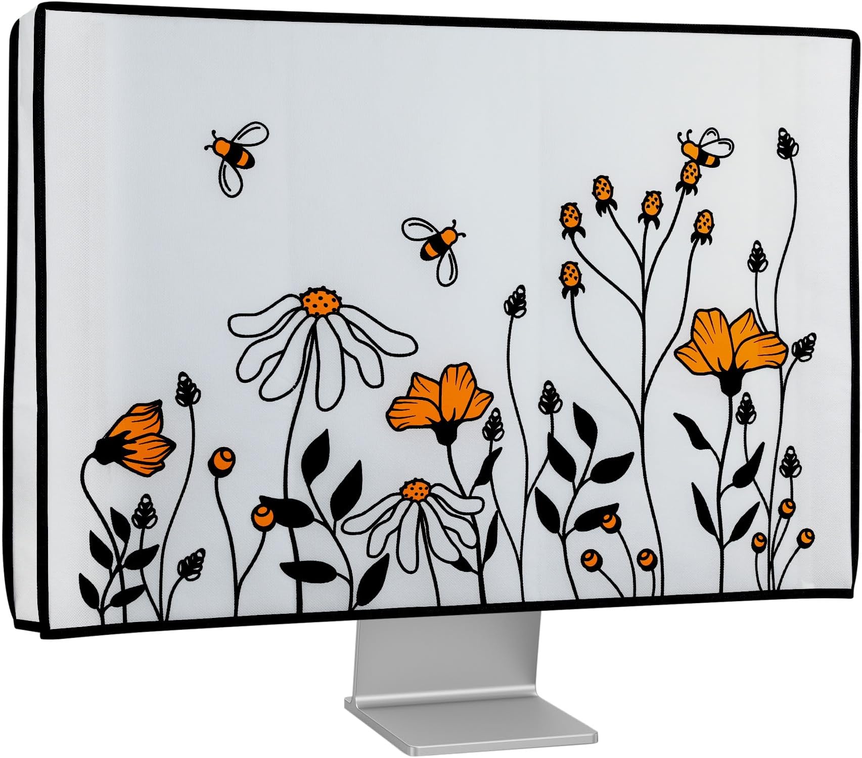 kwmobile Computer Monitor Cover Compatible with 24-26" monitor - Don't ...