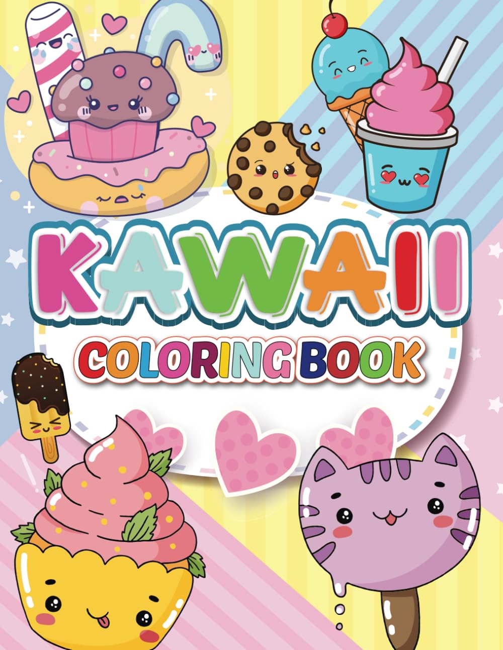 Amazon.com: Kawaii Coloring Book: Animals, Food, Sushi, Unicorn, Clouds ...