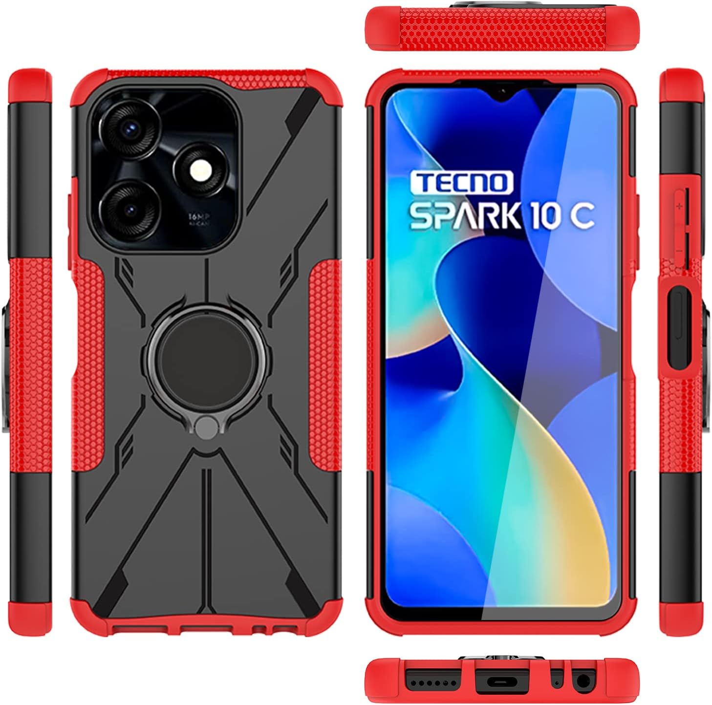 Amazon.com: Tecno Spark 10/Tecno Spark 10C, funda protectora de ...