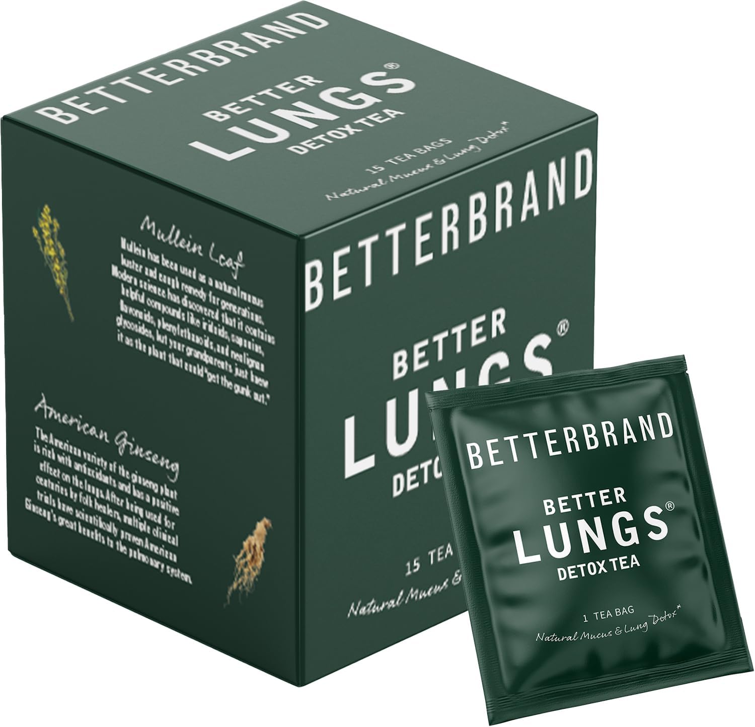 Amazon.com: Betterbrand BetterLungs Detox Tea - 15 Herbal Tea Bags ...