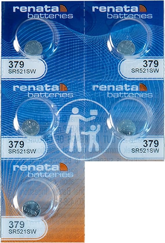 Amazon.com: Renata Batteries 379 Silver Oxide Watch Batteries (5 Pack ...
