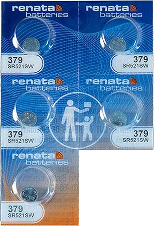 Amazon.com: Renata Batteries 379 Silver Oxide Watch Batteries (5 Pack ...