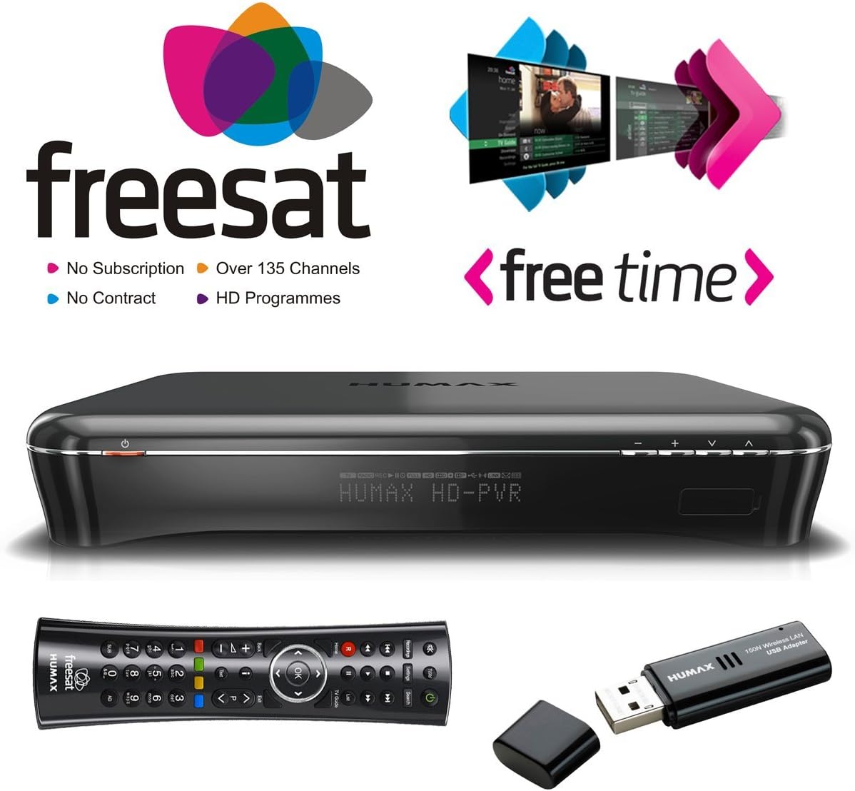 Humax HDR-1000S 1TB Freesat HD+ PVR with Free Time EPG & SD Channels ...