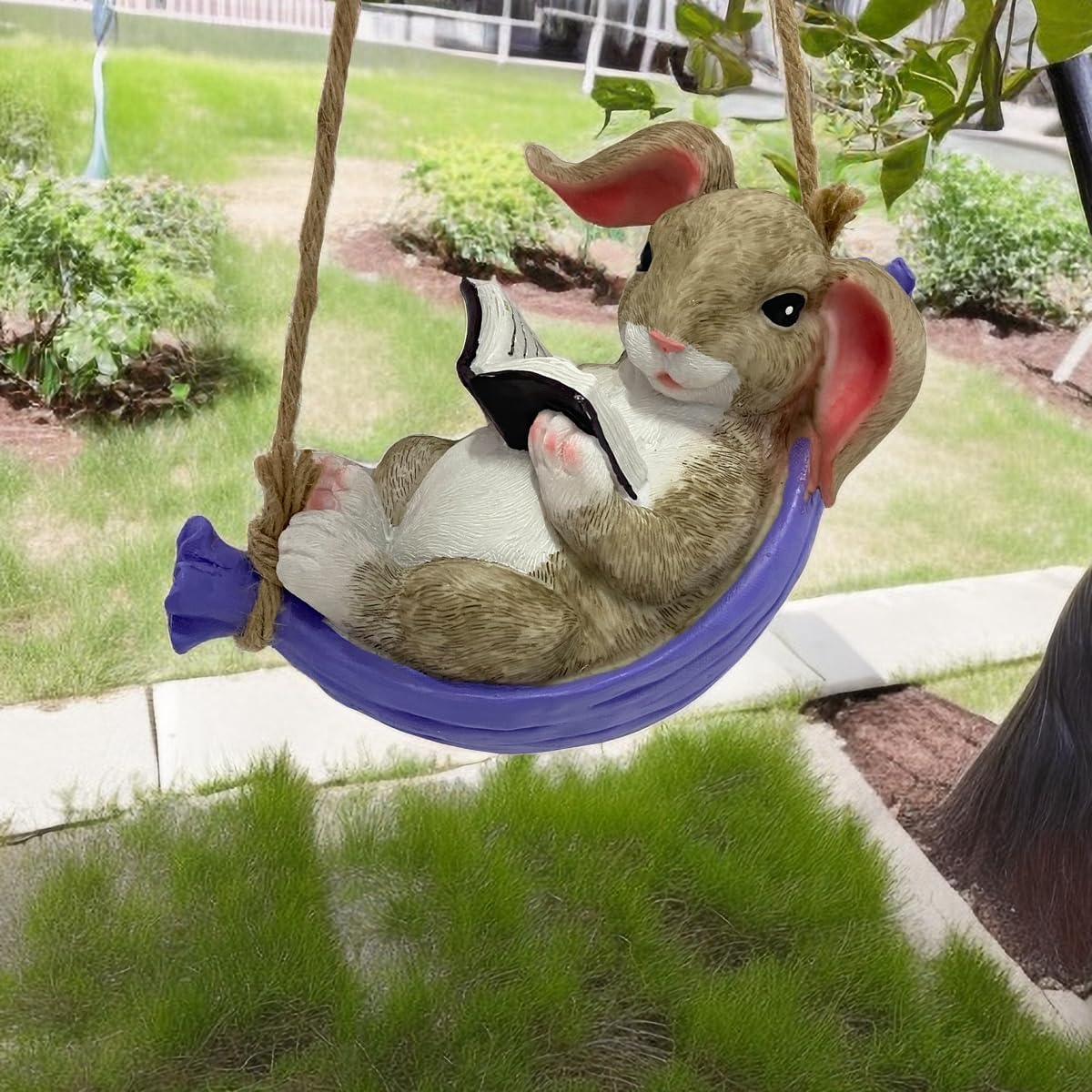 Amazon.com: picocosmxiruo Miniature Small Frog Reading Book,Rabbit ...