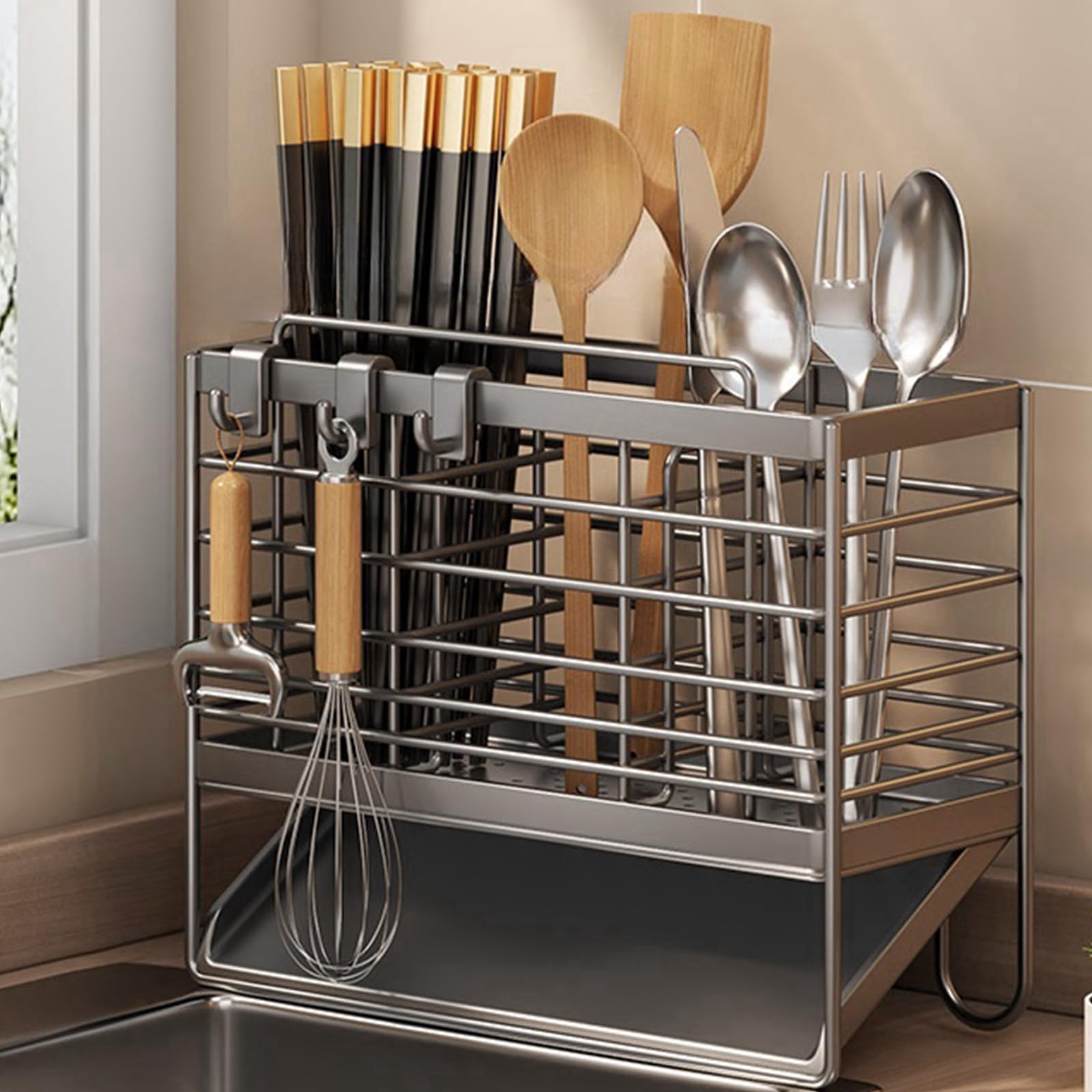 Amazon.com - RAKSONIC Utensil Holder,Dish Drainer for Kitchen Counter ...