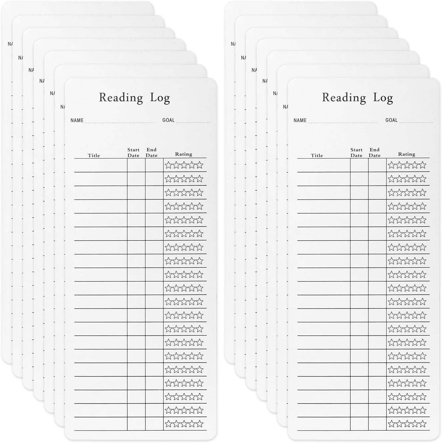 Amazon.com: Book Tracker Bookmarks Stacked Books Design Bookmarks ...