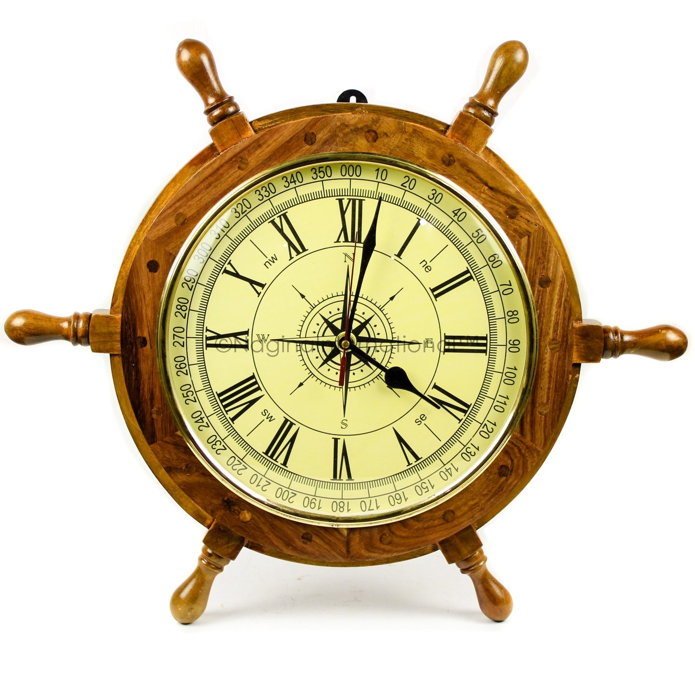 Buy Nagina International 18" Nautical Hand Crafted Premium Ship Wheel ...