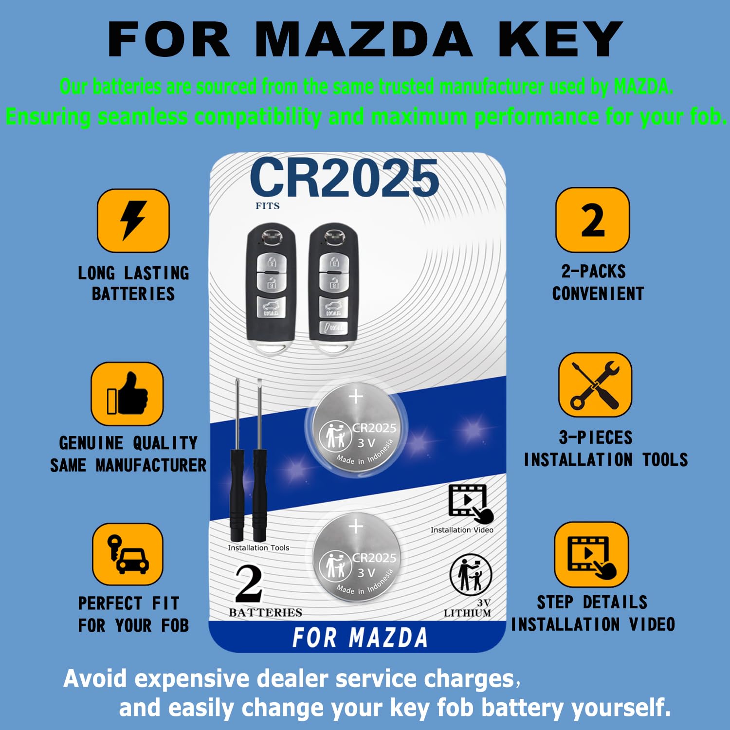 Mazda 3 2010 Key Fob Battery