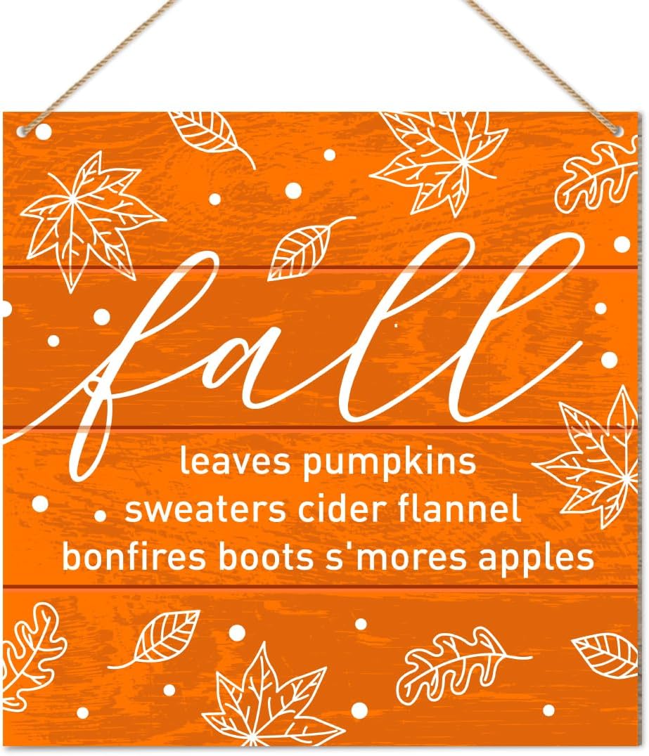 Amazon.com: Fall Decor Sign, Farmhouse Fall Decorations for Home Porch ...
