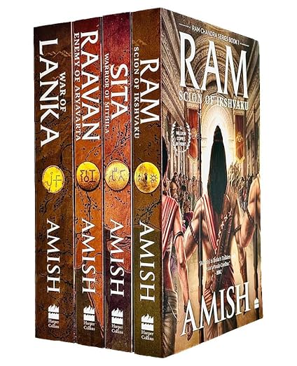 Amish Tripathi Ram Chandra Series 4 Books Collection Set (Ram, Sita, Raavan & War of Lanka ...