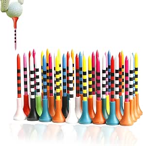 Golf Tees Plastic 3 1/4 Inch (83mm) Unbreakable Long Tees Professional Durable Tee Golf Training ...