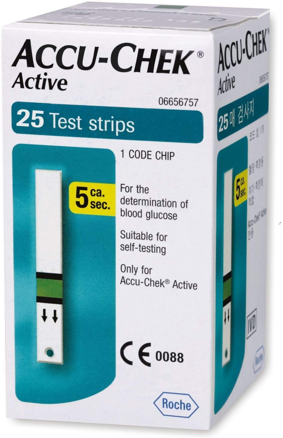 Buy Accu Chek Active Strips, Pack of 25 (Multicolor) - Test Strips for ...