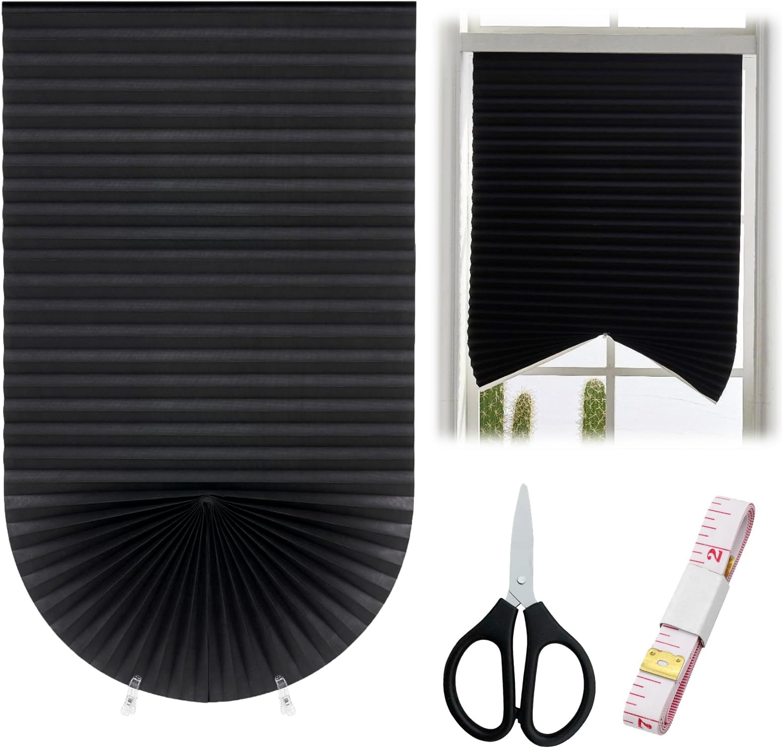 2 Pack Temporary Blackout Blinds, 180 * 90cm Stick on Curtains Blackout ...