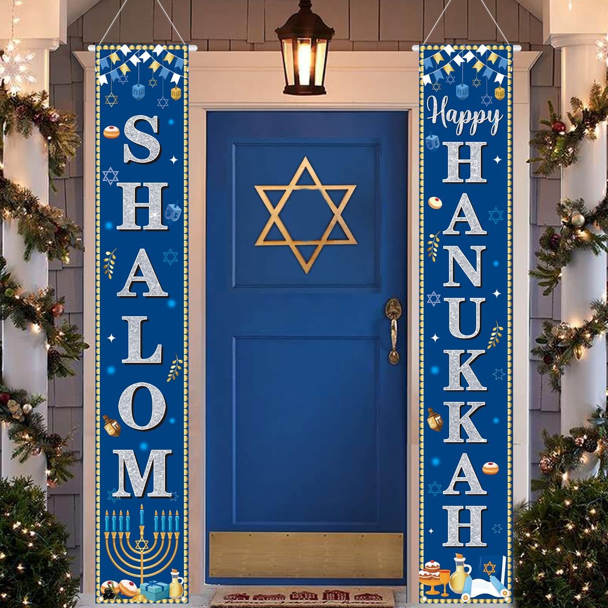 Amazon.com: Rite Lite Happy Chanukah Door Banner- Hanukkah Party ...