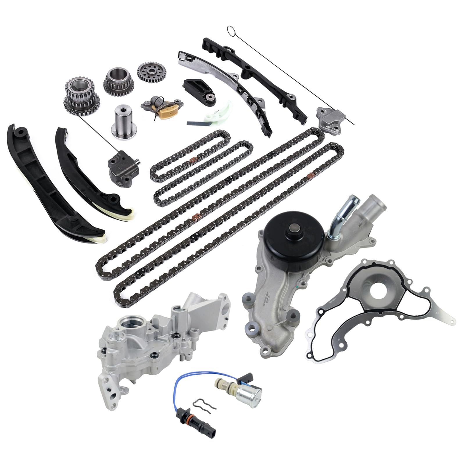 Amazon.com: GELUOXI 3.6 Pentastar Timing Chain Kit Water & Oil Pump ...