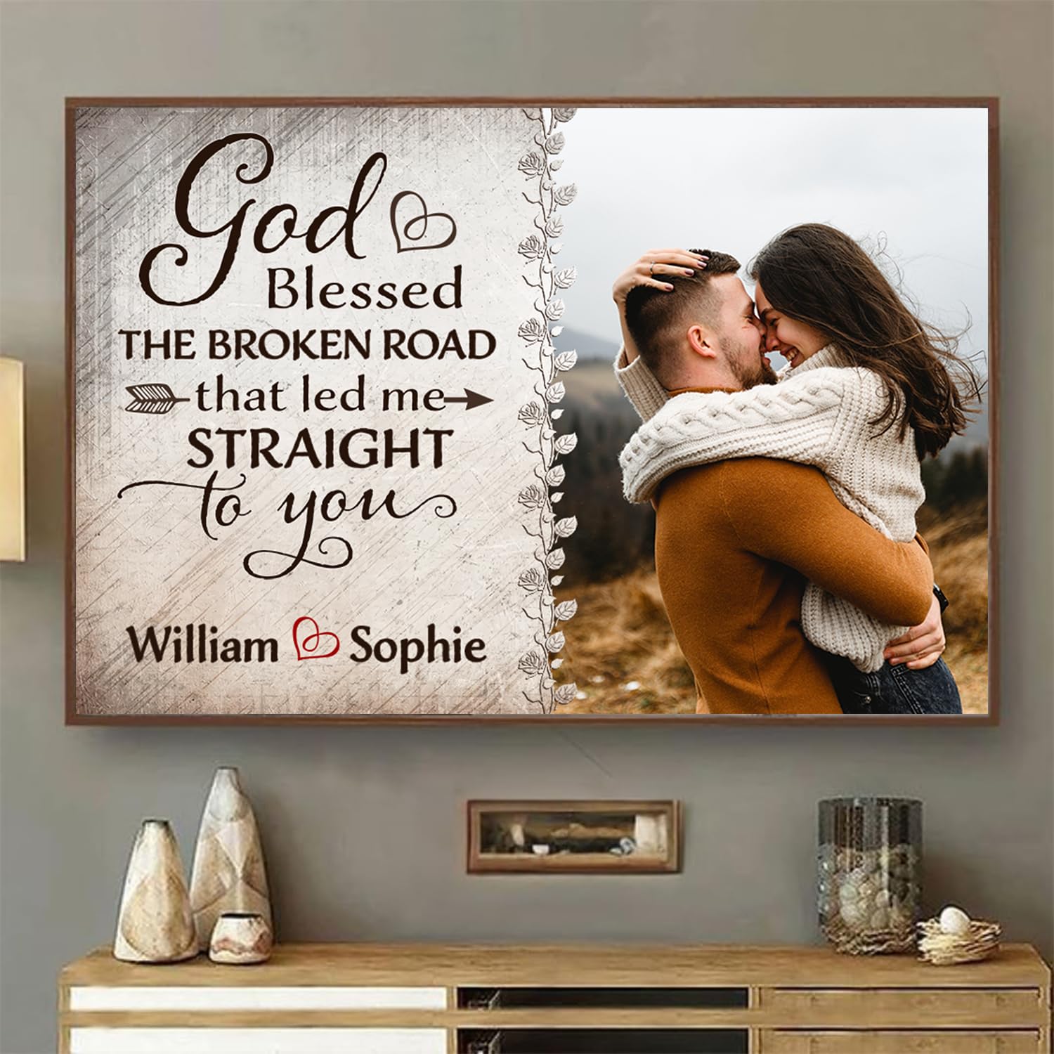 Amazon.com: Famitrendz Personalized Couple Canvas Wall Art, Custom ...