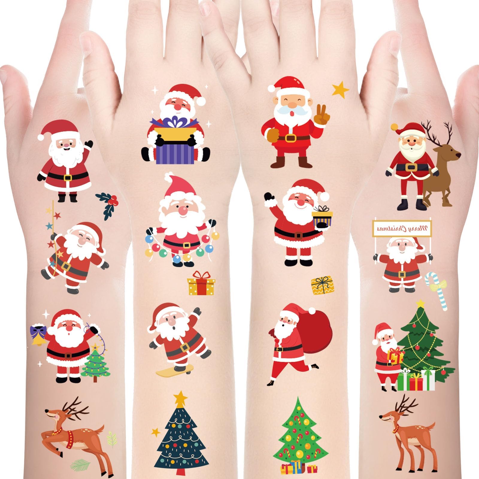 Amazon.com : Christmas Temporary Tattoos Stocking Stuffers for Kids ...