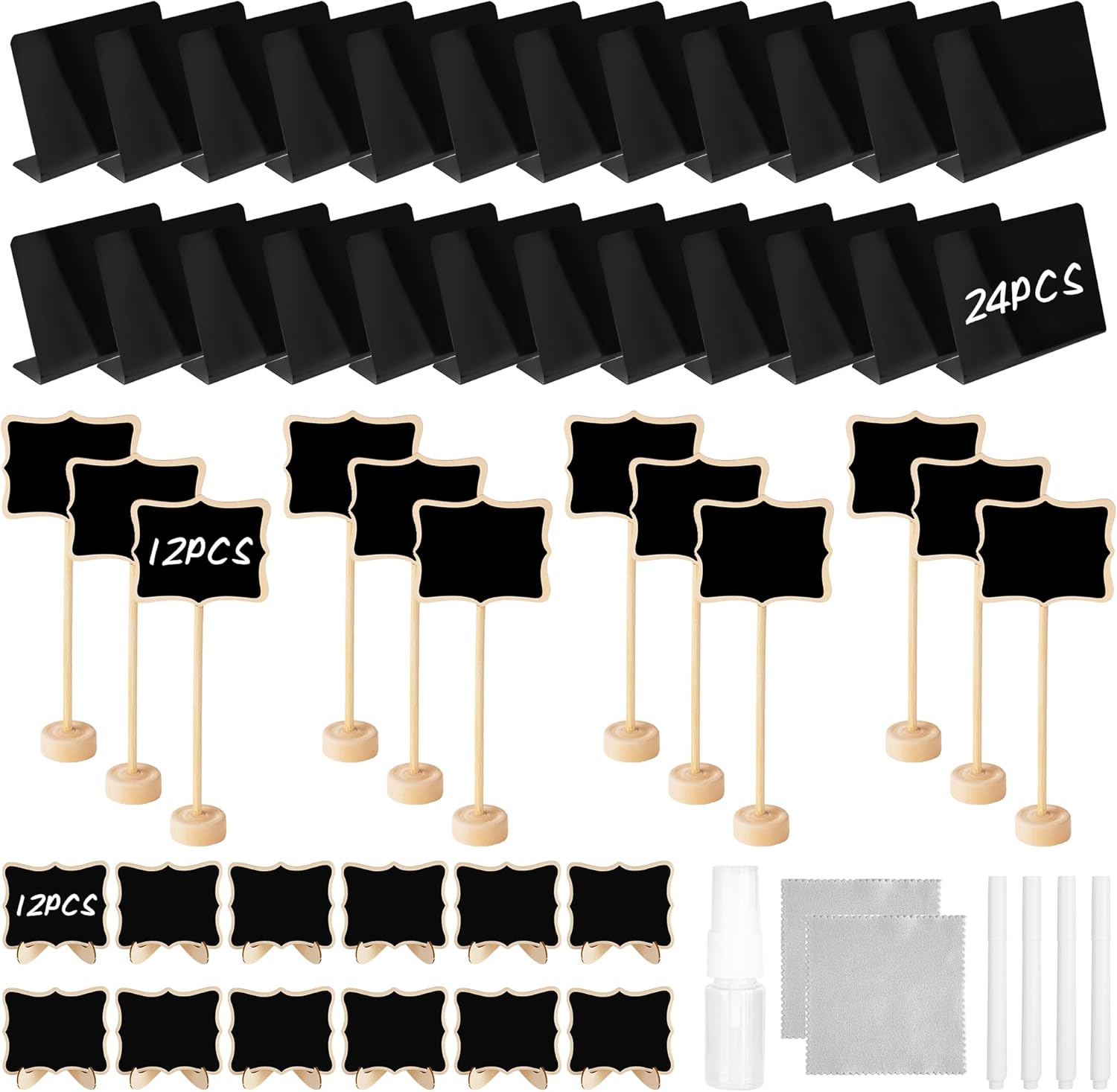 Amazon.com : Food Labels for Party Buffet - 48 Pcs Mini Chalkboard ...