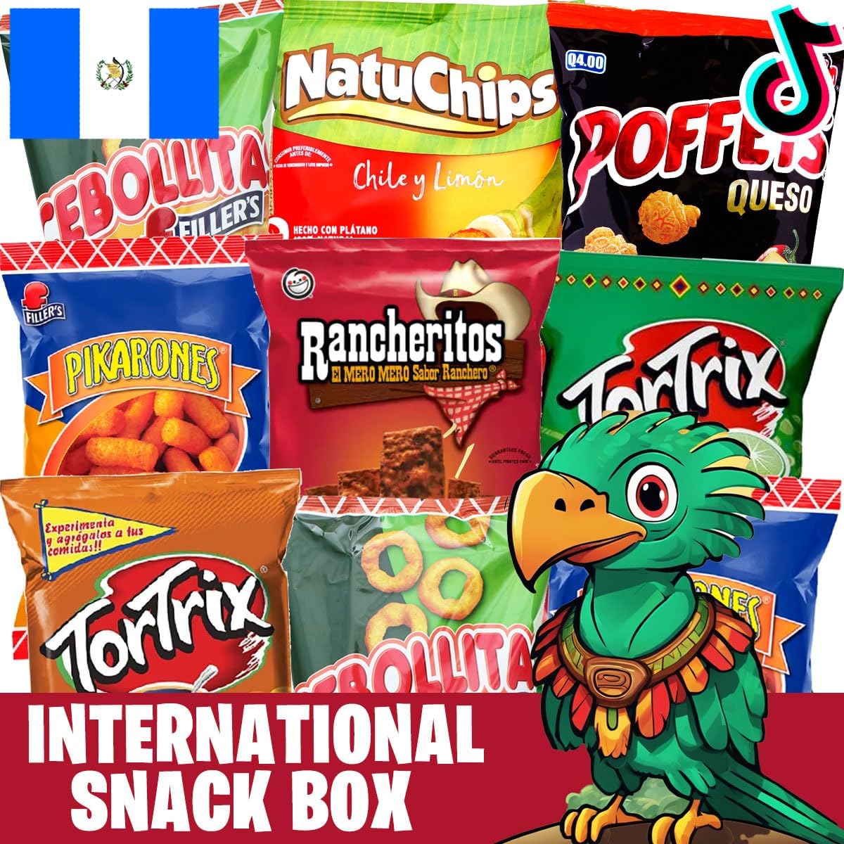 Amazon.com: Charloo Tortrix Guatemala Snack Box + FREE Surprise ...