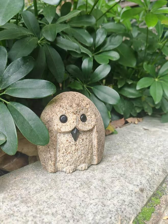 Amazon.com: Natural Stone Carved owl, (Natural Stone Owl oiw) (3.94in ...