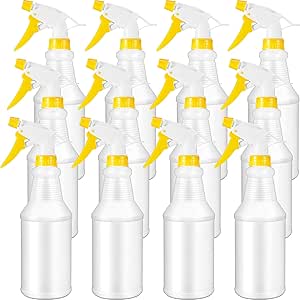 Amazon.com: Yaomiao 12 Pcs Empty Spray Bottles 16 oz Plastic Spray Bottles Leak Proof Spray ...