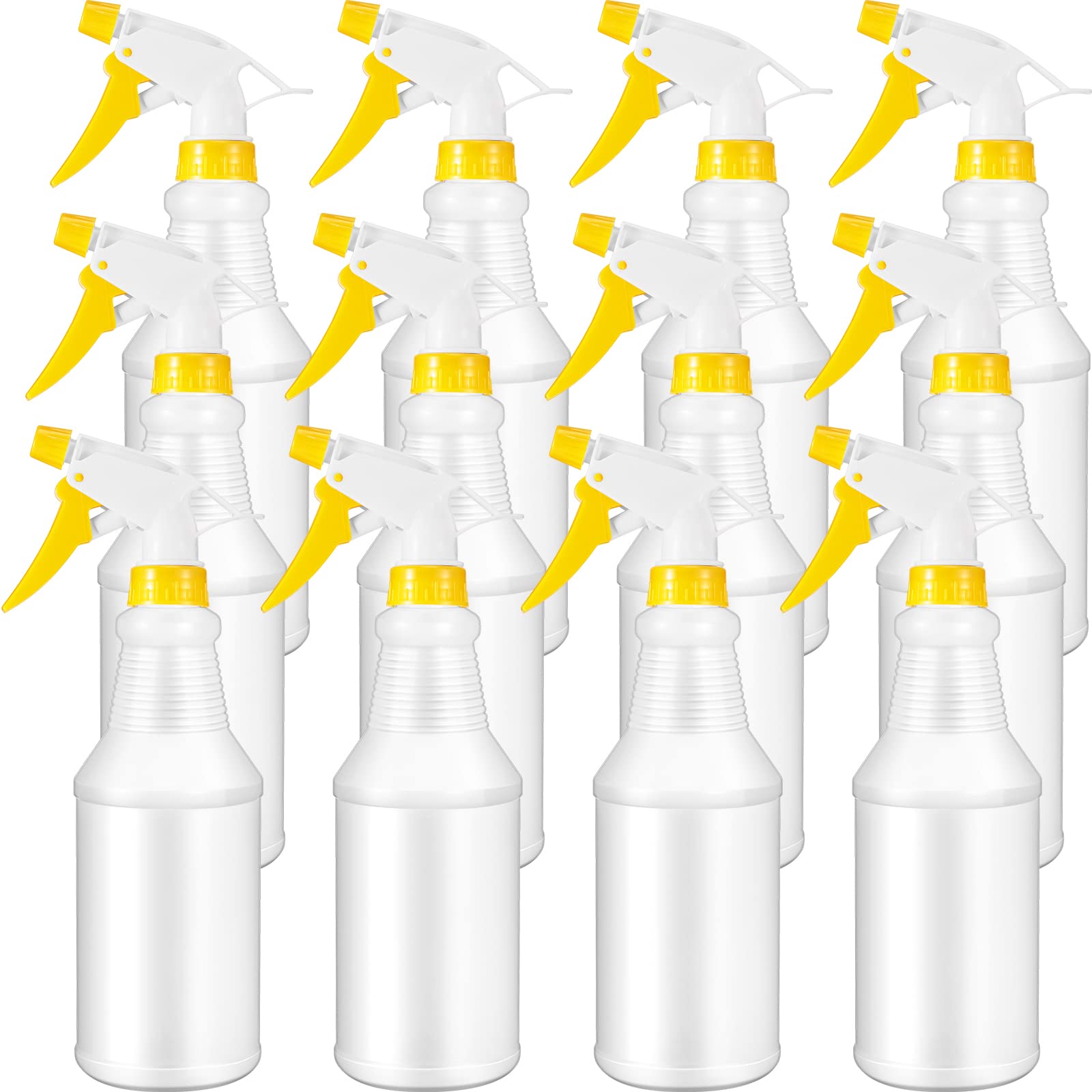Amazon.com: Yaomiao 12 Pcs Empty Spray Bottles 16 oz Plastic Spray Bottles Leak Proof Spray ...