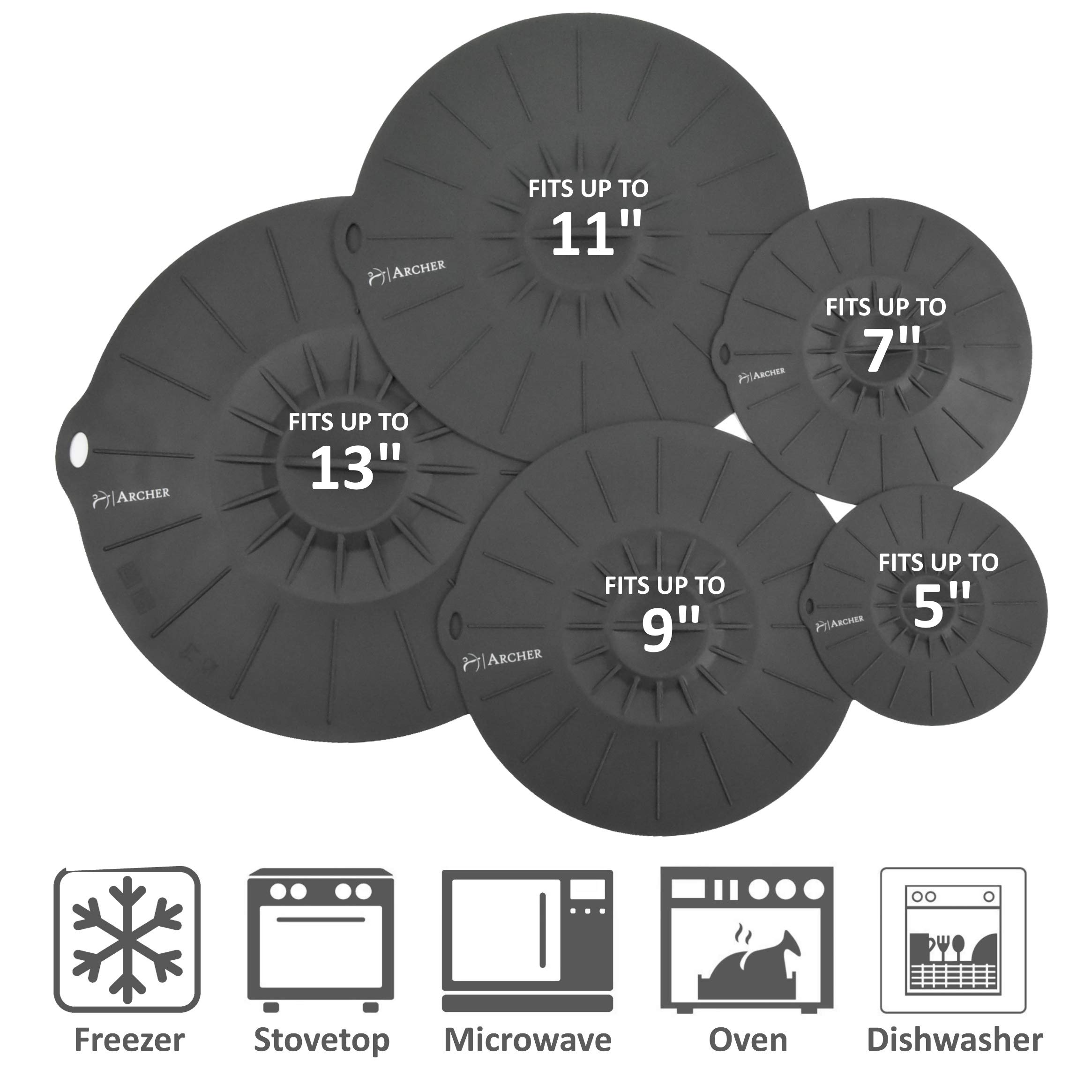 Snapklik.com : Silicone Suction Lids By Archer - Airtight Seal Silicone ...