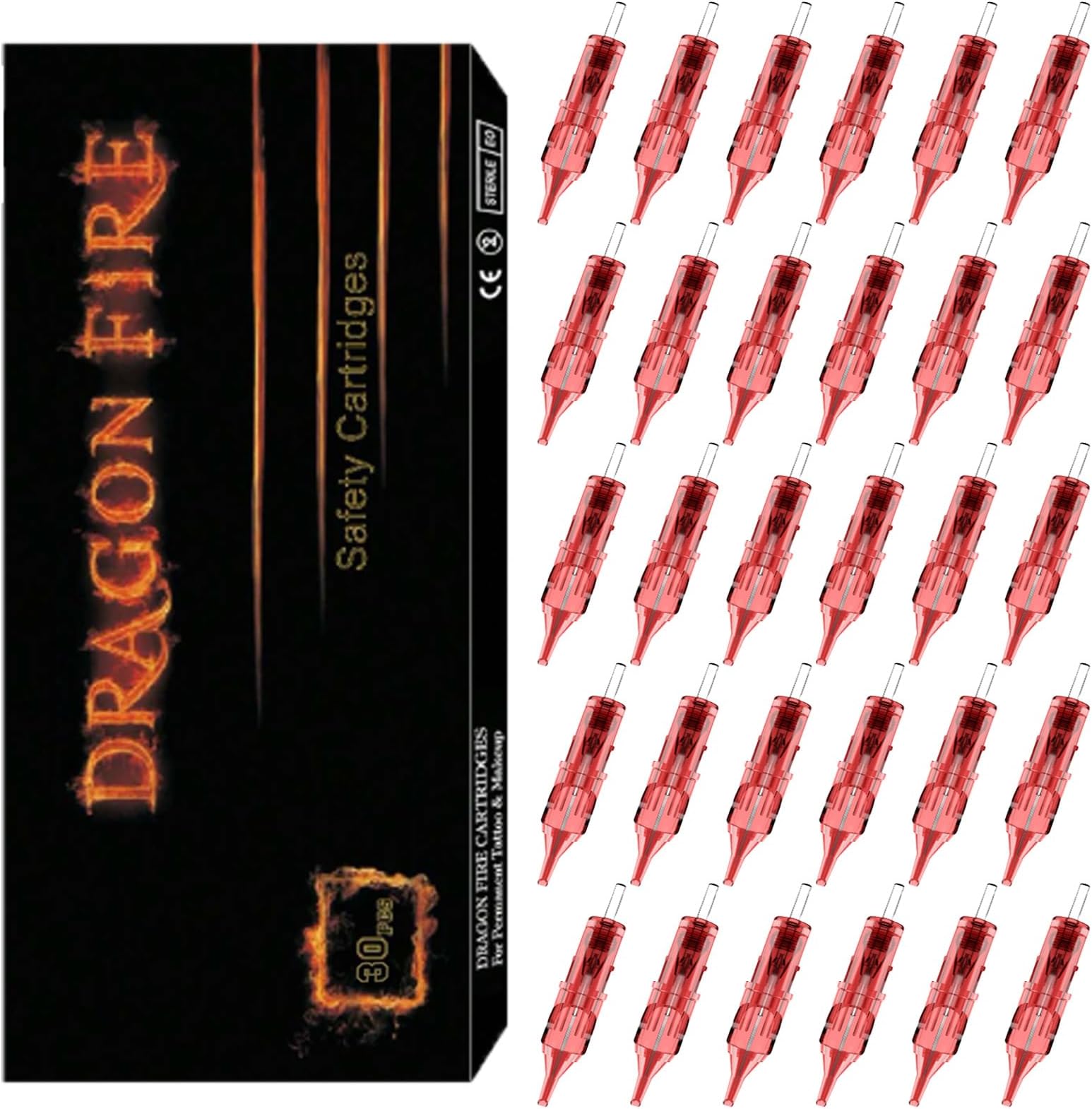Amazon.com: DRAGONFIRE Tattoo Cartridge Needles, 50pcs Assorted Tattoo ...