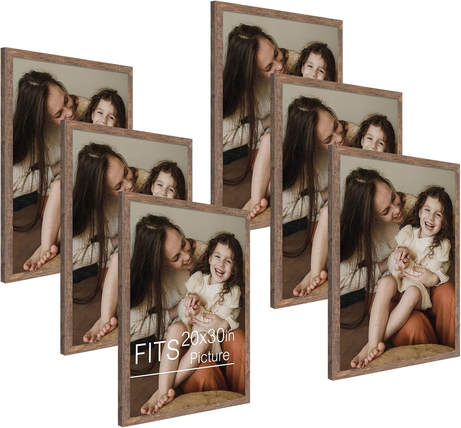 Amazon.com - Frametory, 20x30 Photo Frame Set - Brown Distressed Grain ...