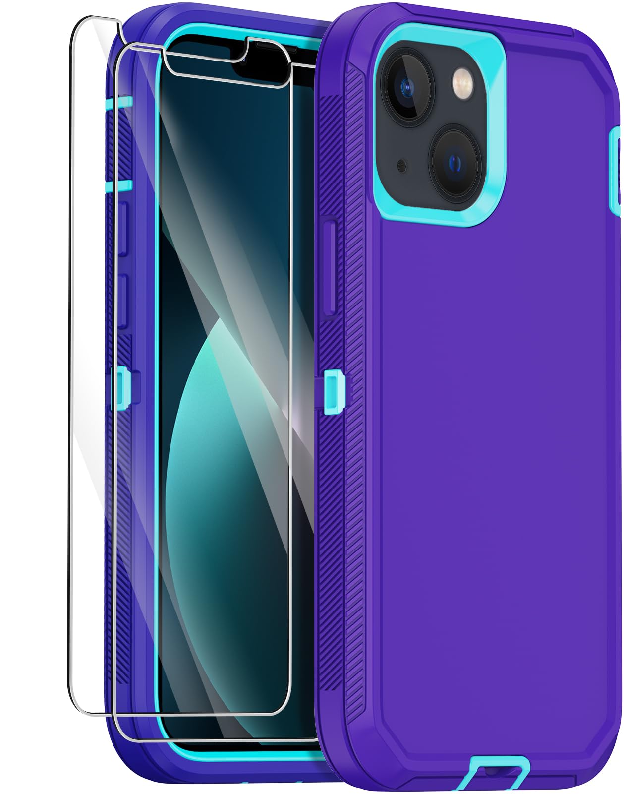 Amazon.com: Annymall for iPhone 13 Case with 2 Screen Protector ...