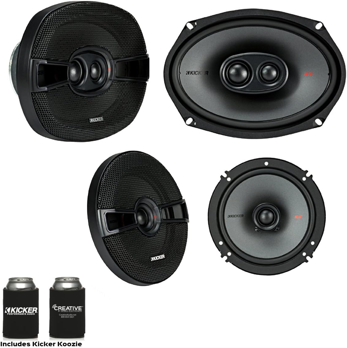 Amazon.com: Kicker Speaker Bundle - A Pair of Kicker 6.5 Inch & a Pair ...